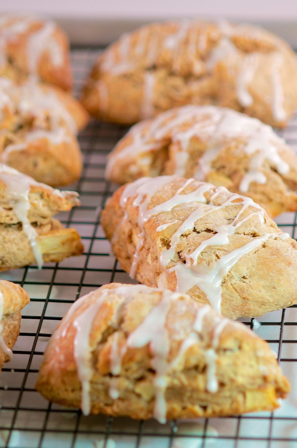 Glazed Apple Cinnamon and Buttermilk Scones - Aberdeen's Kitchen