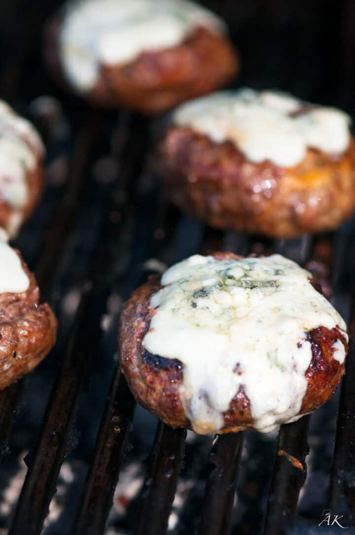 Caramelized Onion Blue Cheese Burgers - Aberdeen's Kitchen