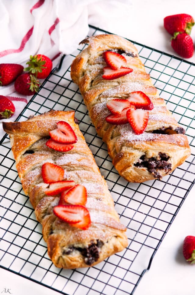 Chocolate Stuffed Puff Pastry Braid - Aberdeen's Kitchen
