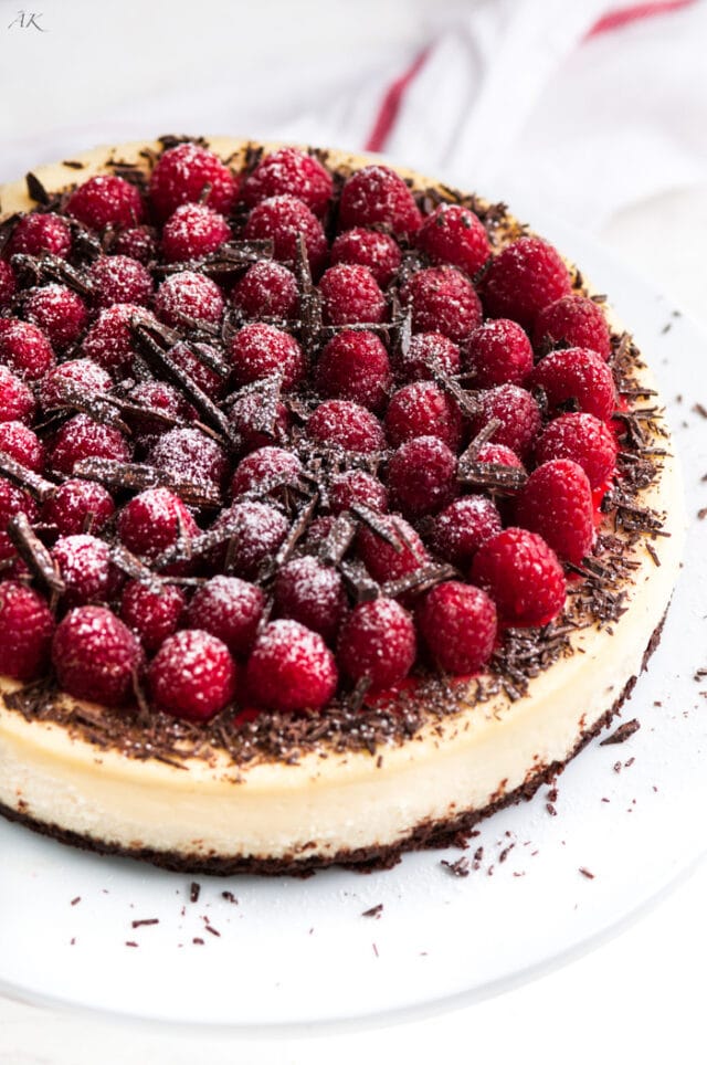 Dark Chocolate Raspberry Cheesecake - Aberdeen's Kitchen