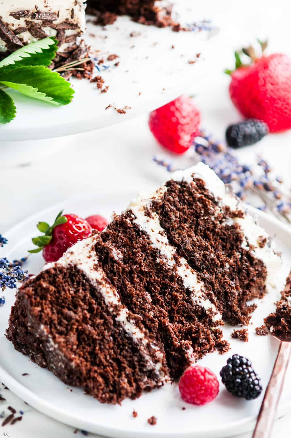 Skyscraper Chocolate Cake with Earl Grey Lavender Cream Cheese Frosting ...