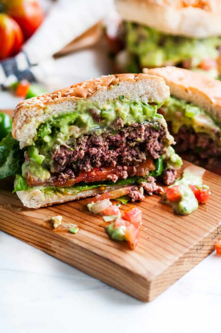 Jalapeño Pepper Jack Burgers with Garlic Avocado Aioli - Aberdeen's Kitchen