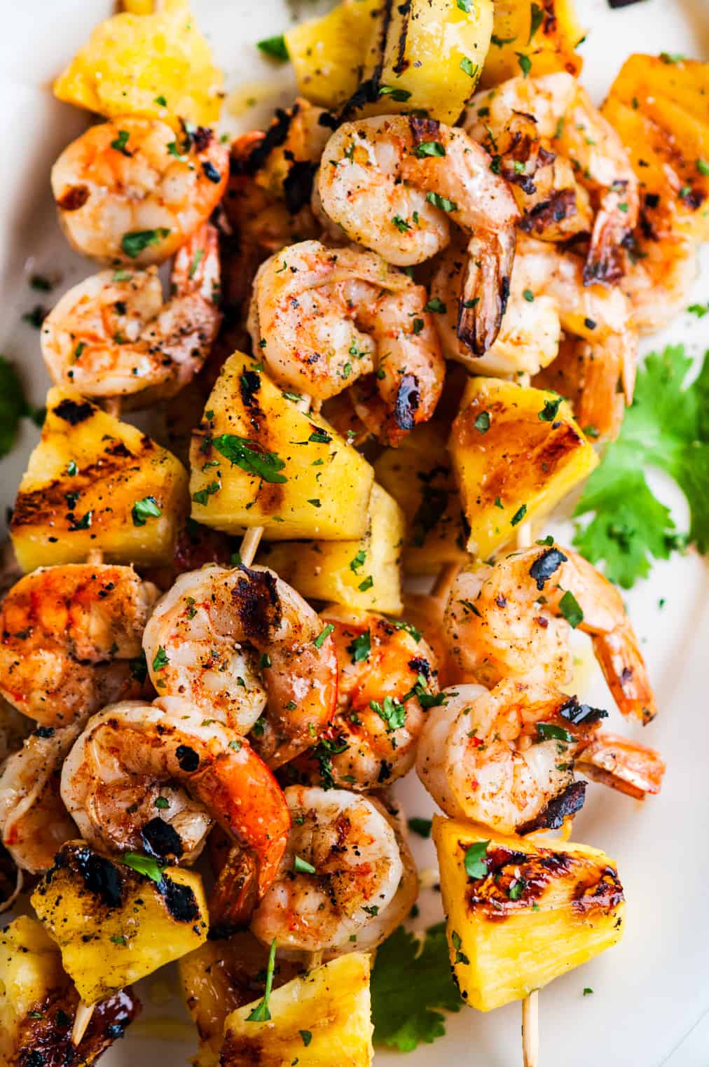 Spicy Garlic Lime Shrimp Pineapple Skewers - Aberdeen's Kitchen