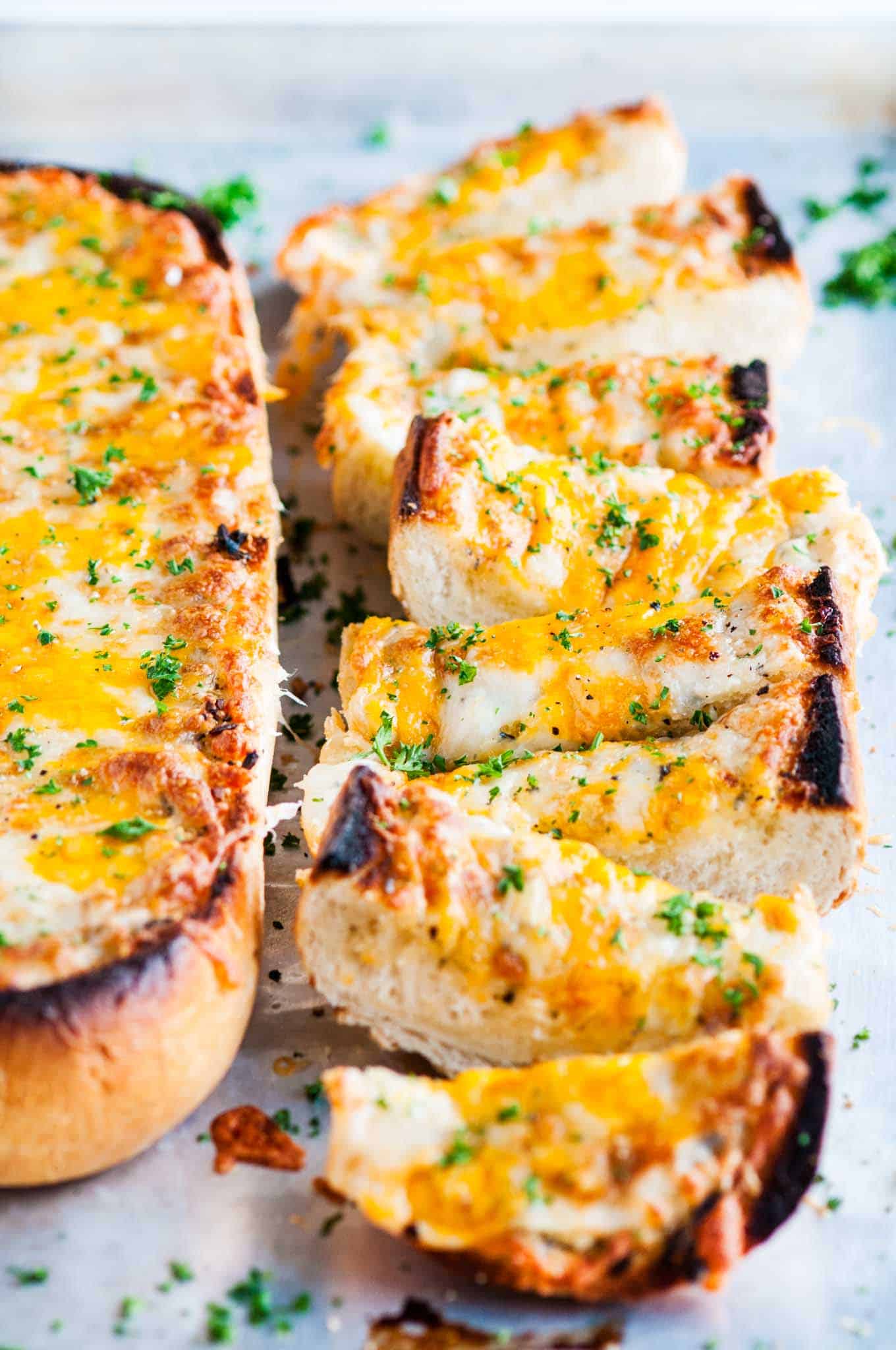 Three Cheese Garlic Herb Bread - Aberdeen's Kitchen