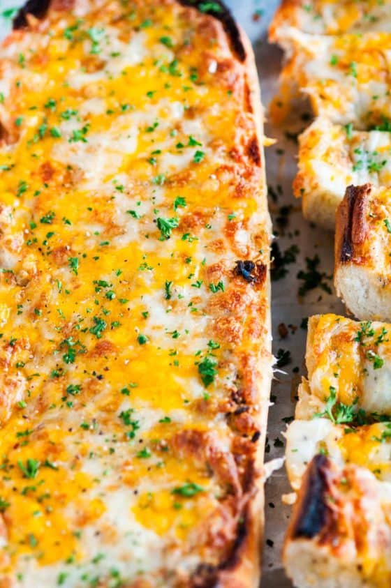 Three Cheese Garlic Herb Bread - Aberdeen's Kitchen