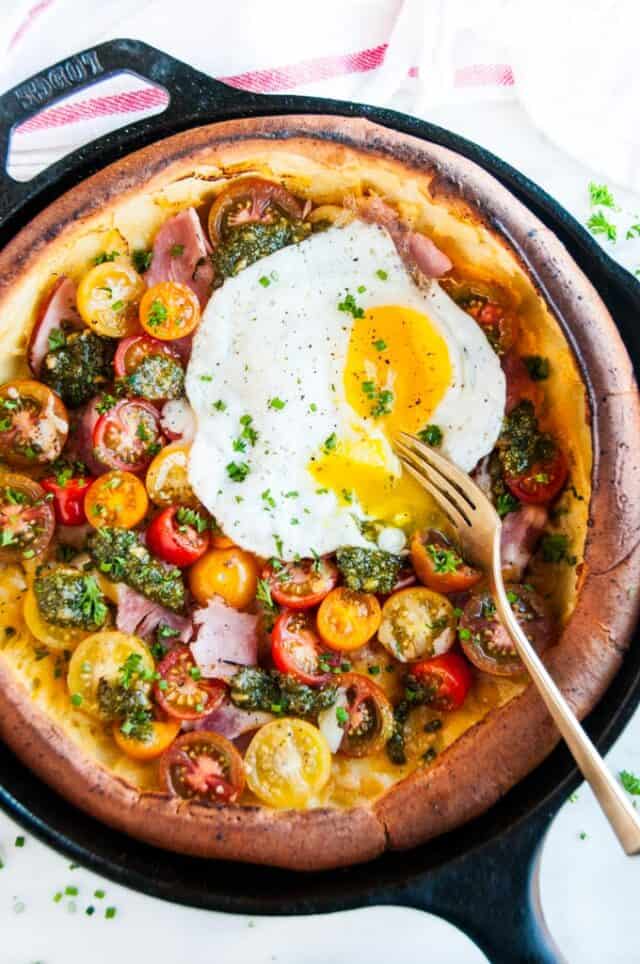 Quick Cheesy Savory Dutch Baby - Aberdeen's Kitchen