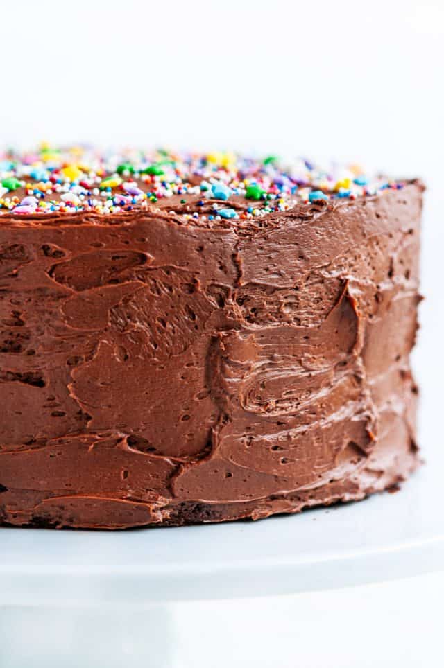 Devil's Food Cake with Chocolate Buttercream Frosting - Aberdeen's Kitchen