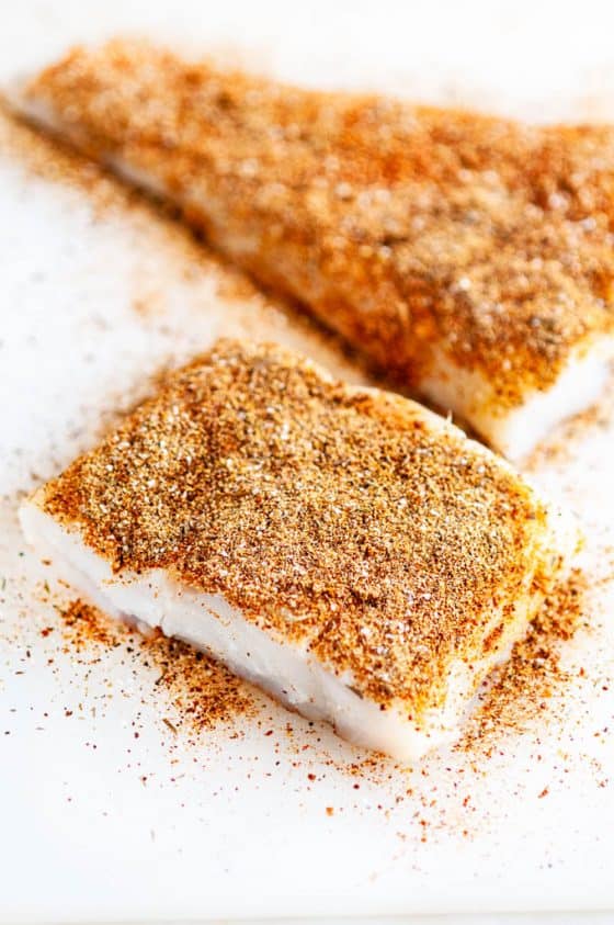 Blackened Cod Fish Tacos with Cilantro Avocado Sauce - Aberdeen's Kitchen