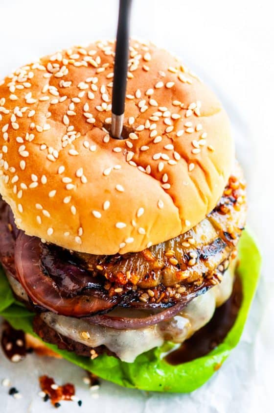 Hawaiian Teriyaki Burgers with Grilled Pineapple - Aberdeen's Kitchen