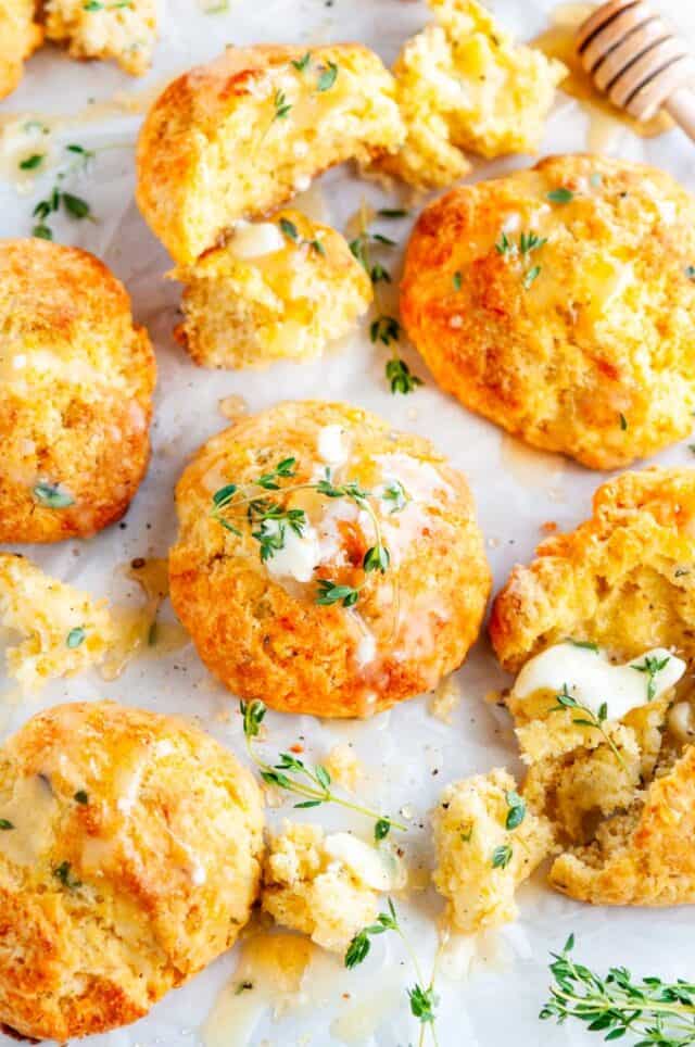 Cheddar Garlic Cornbread Biscuits - Aberdeen's Kitchen