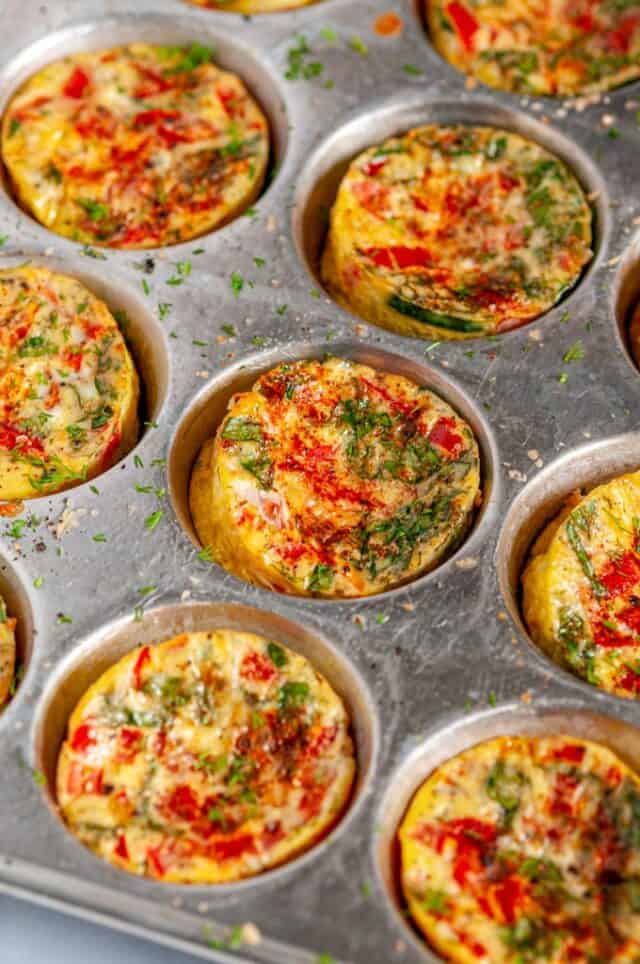 Spinach Tomato Mini Frittatas - Aberdeen's Kitchen