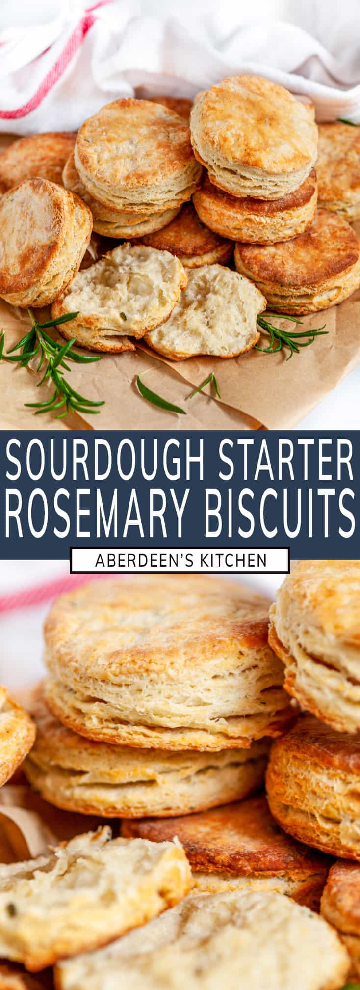 Leftover Sourdough Starter Rosemary Biscuits - Aberdeen's Kitchen