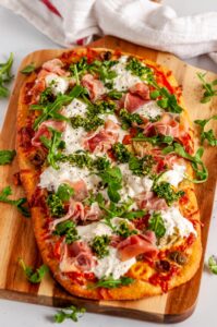 Mediterranean Prosciutto Burrata Flat Bread - Aberdeen's Kitchen