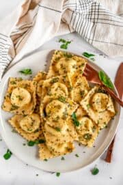 Herbed Three Cheese Homemade Ravioli - Aberdeen's Kitchen