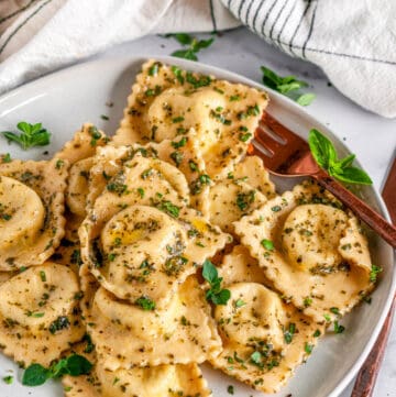 Herbed Three Cheese Homemade Ravioli - Aberdeen's Kitchen