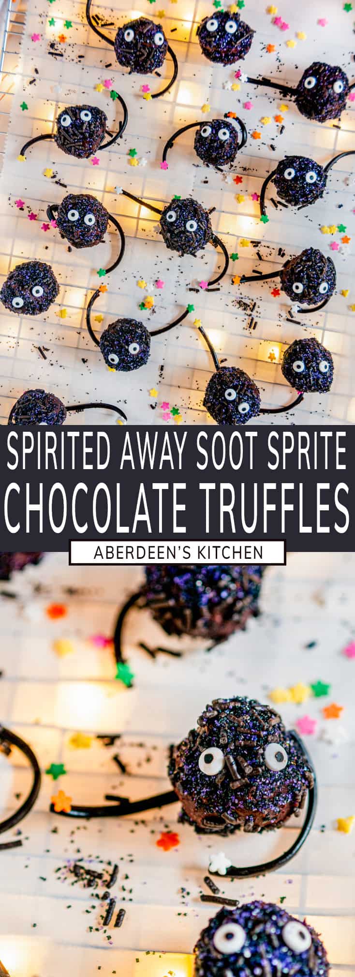 Soot Sprite Chocolate Truffles (Spirited Away) - Aberdeen's Kitchen