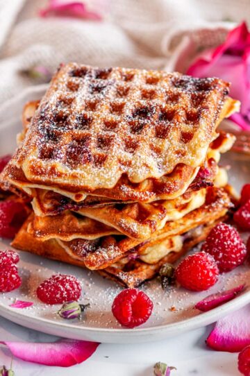 Lemon Raspberry Buttermilk Waffles - Aberdeen's Kitchen