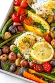 Sheet Pan Cod Vegetable Dinner - Aberdeen's Kitchen