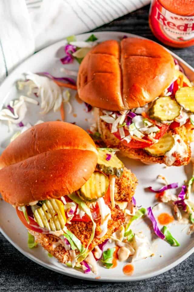 Panko Crusted Spicy Chicken Sandwiches - Aberdeen's Kitchen