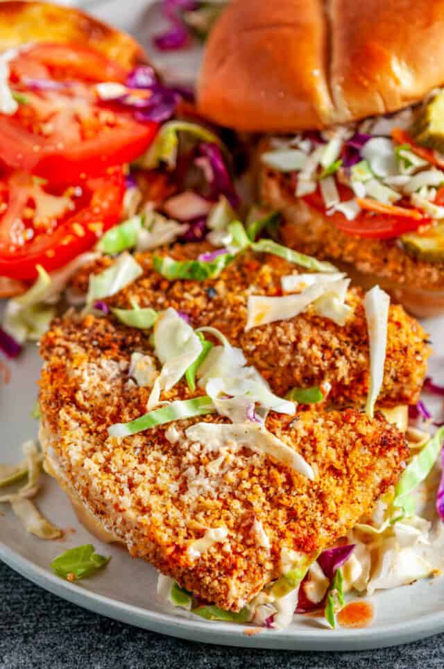 Panko Crusted Spicy Chicken Sandwiches - Aberdeen's Kitchen