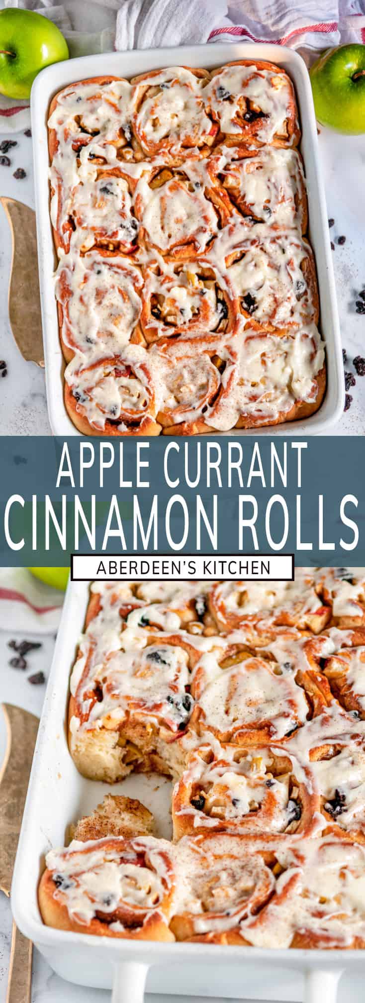 Apple Currant Cinnamon Rolls - Aberdeen's Kitchen
