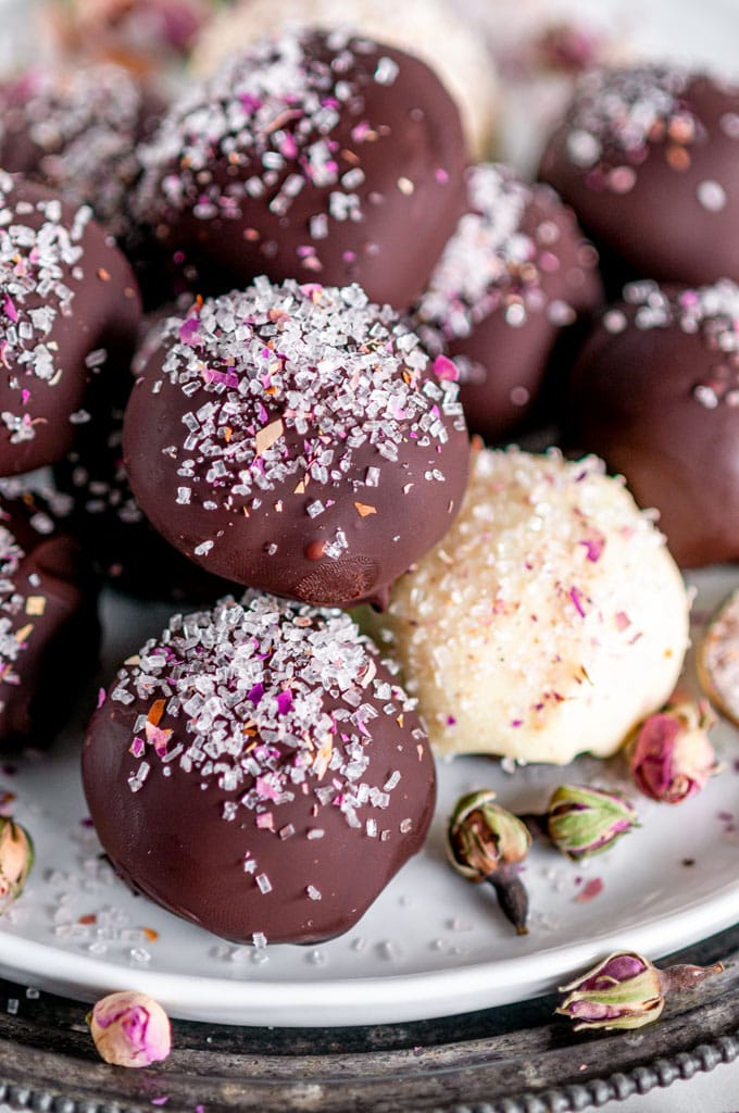 Dark Chocolate Rose Truffles-3 - Aberdeen's Kitchen