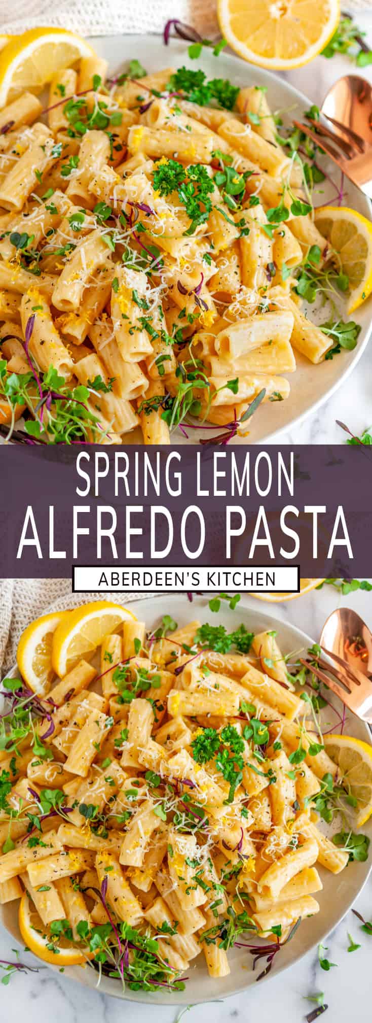 Spring Lemon Alfredo Pasta - Aberdeen's Kitchen