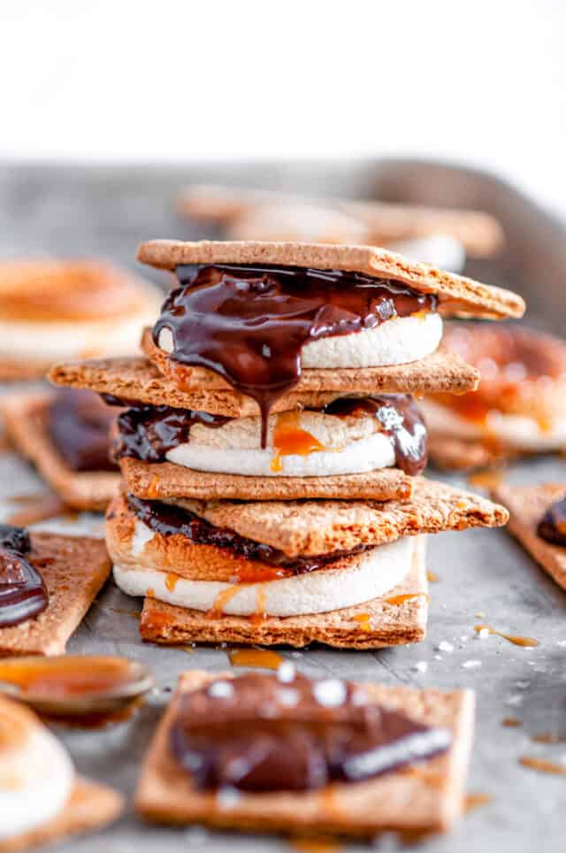 Salted Caramel Oven Baked S'mores - Aberdeen's Kitchen