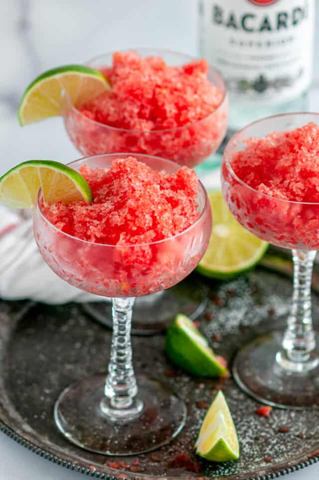 Summertime Boozy Watermelon Granita - Aberdeen's Kitchen