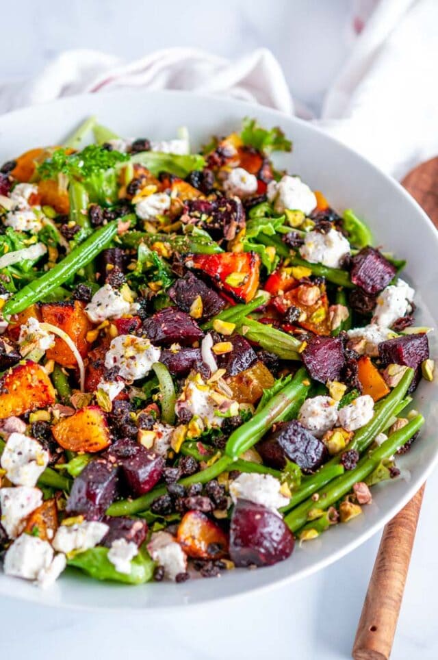 Roasted Beet Green Bean Salad - Aberdeen's Kitchen