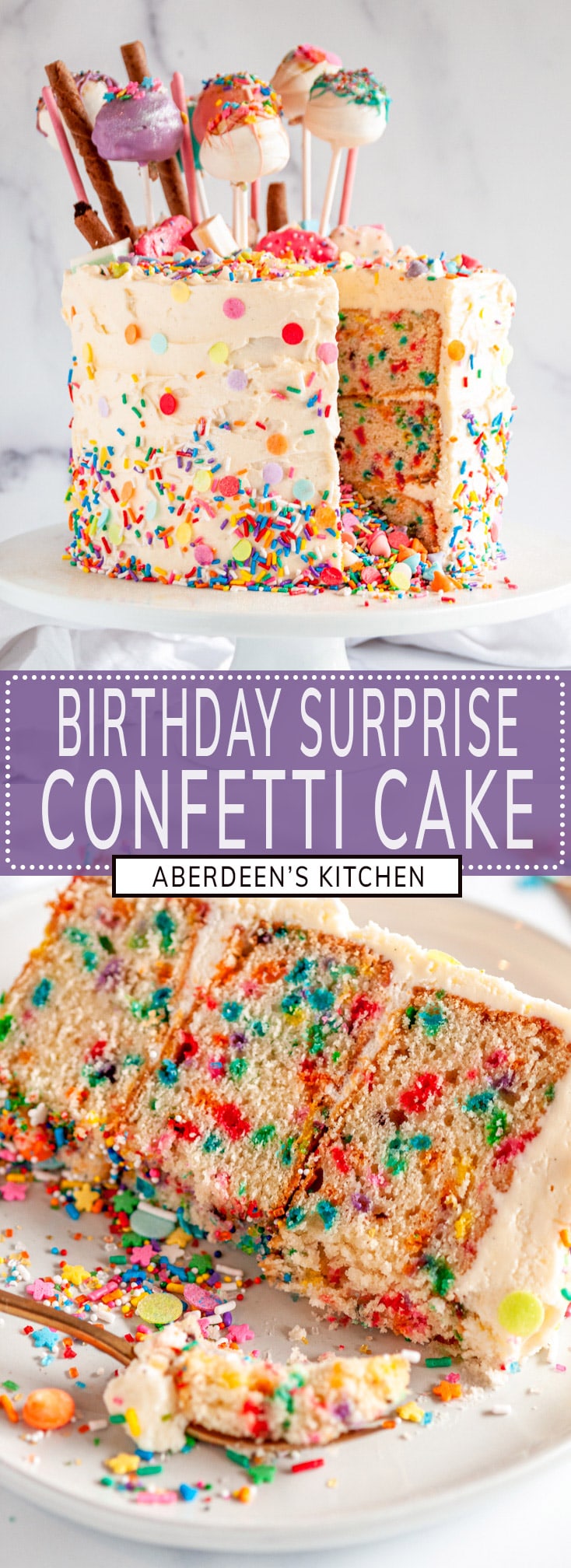 Birthday Surprise Confetti Cake - Aberdeen's Kitchen