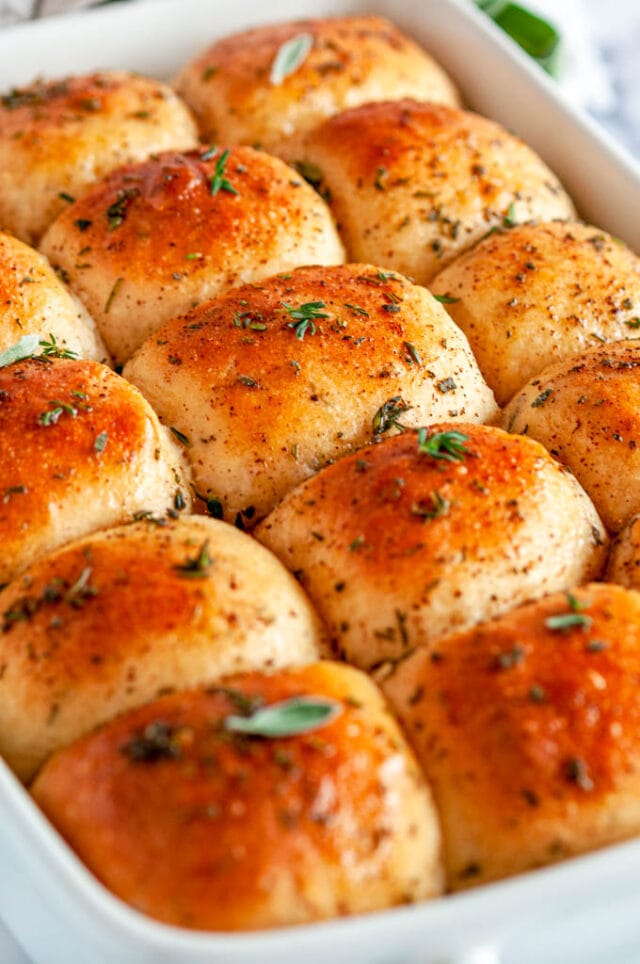 Brown Butter Herb Dinner Rolls - Aberdeen's Kitchen