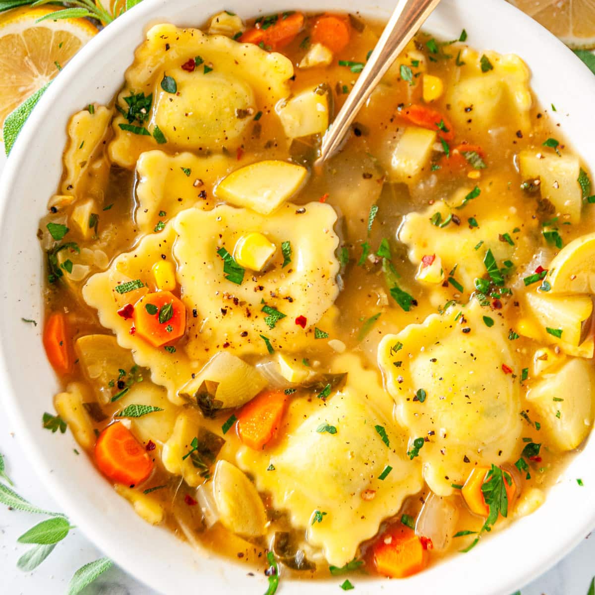 One Pot Ravioli Soup - Aberdeen's Kitchen