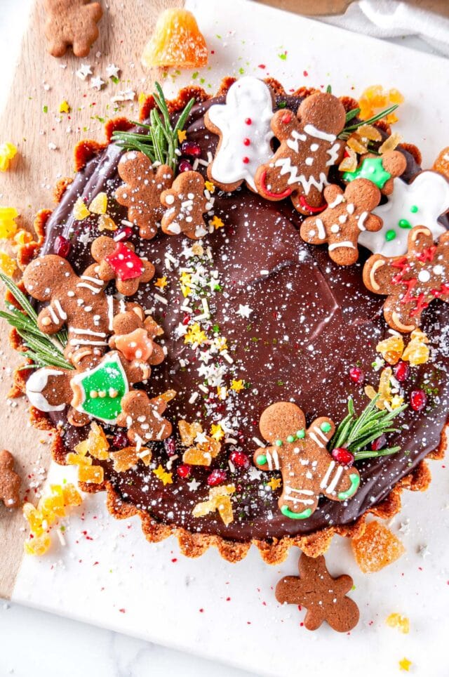 Gingerbread Chocolate Tart - Aberdeen's Kitchen