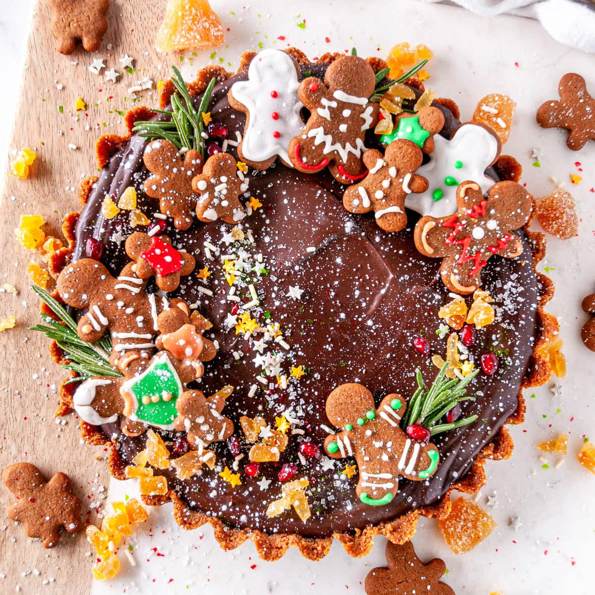 Gingerbread Chocolate Tart - Aberdeen's Kitchen