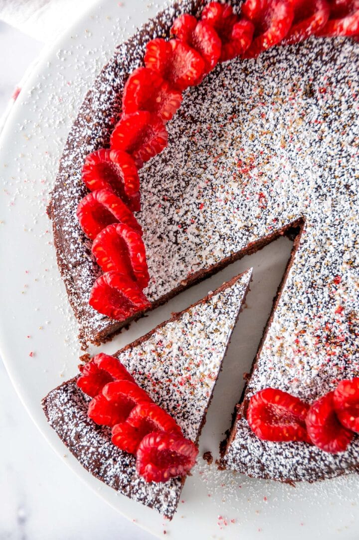 Chocolate Raspberry Flourless Cake - Aberdeen's Kitchen