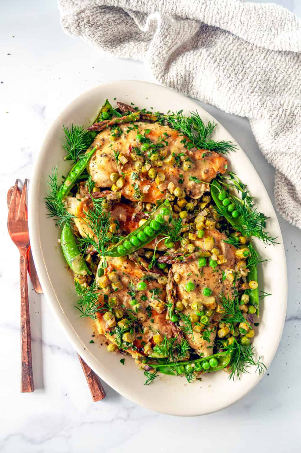 Spring Skillet Chicken Primavera - Aberdeen's Kitchen