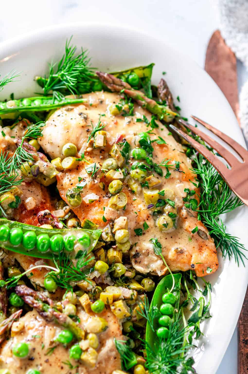 Spring Skillet Chicken Primavera - Aberdeen's Kitchen