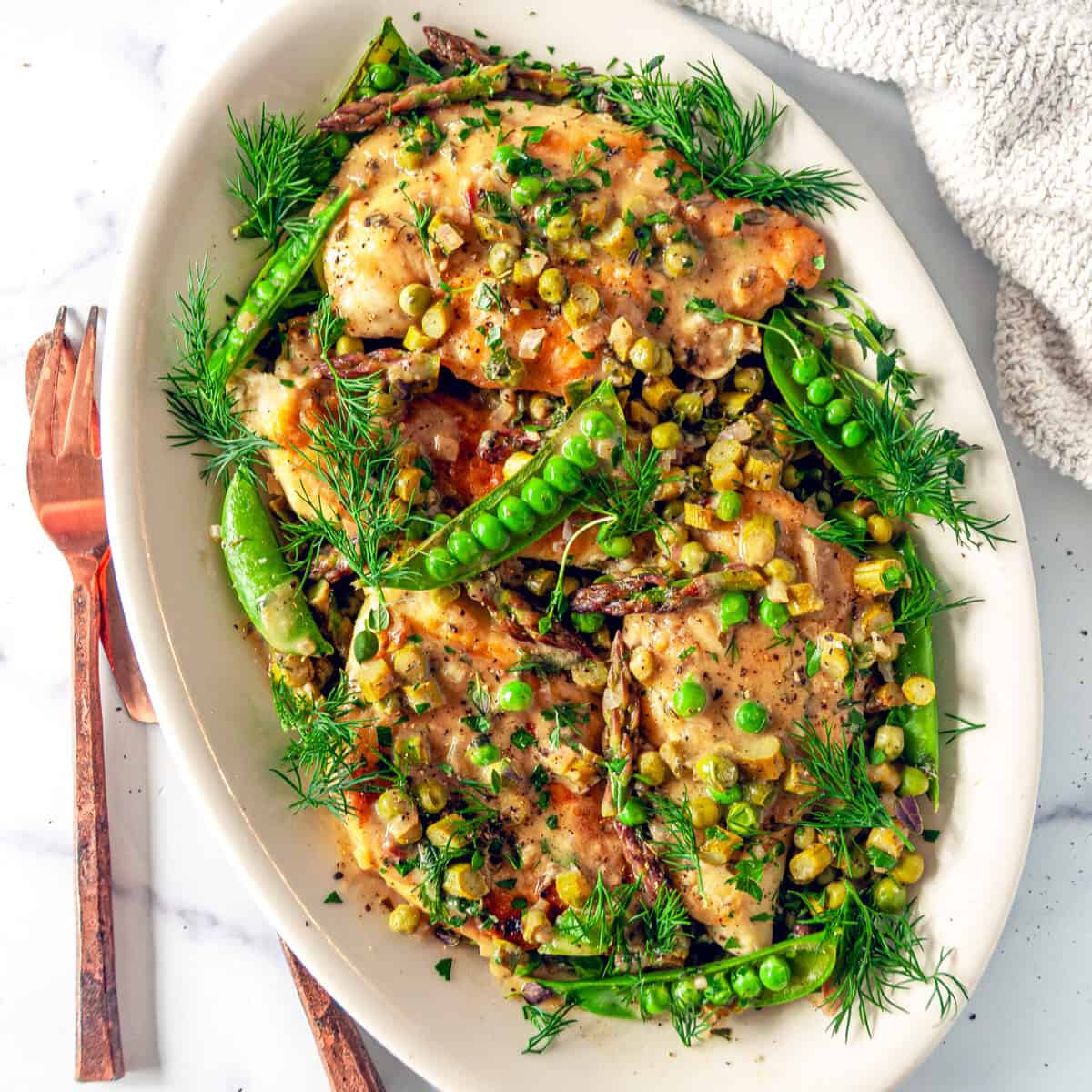 Spring Skillet Chicken Primavera - Aberdeen's Kitchen